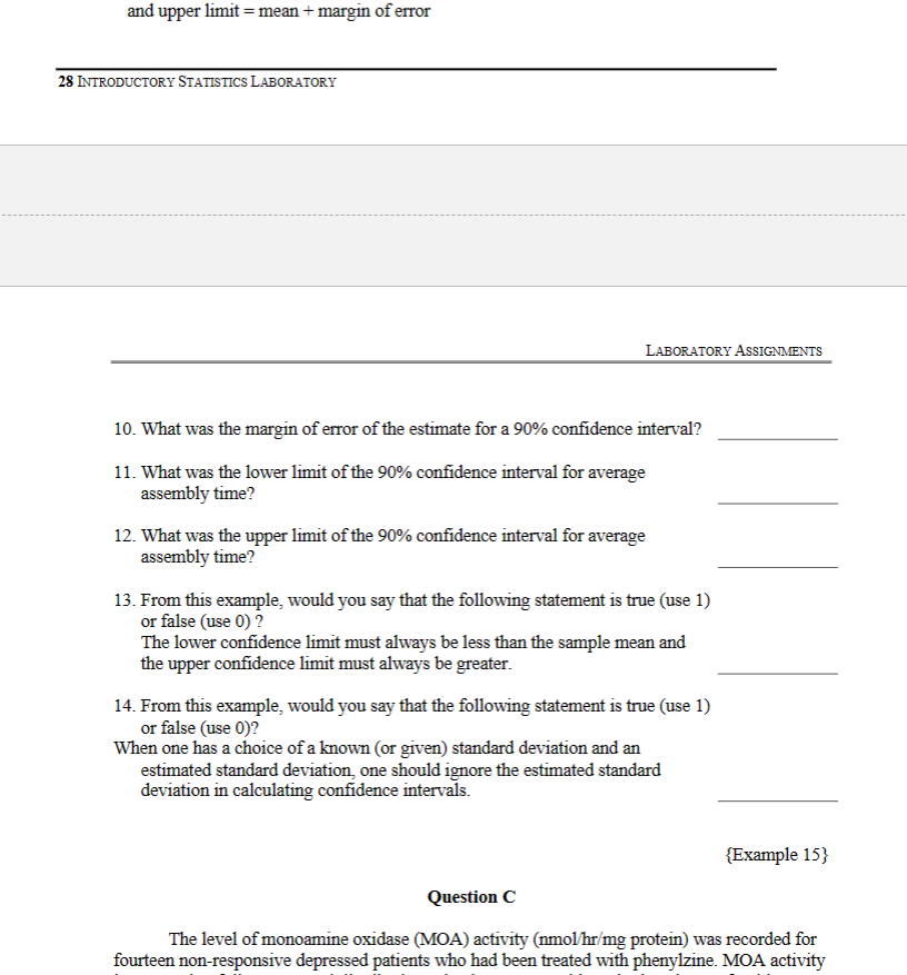 Solved Introductory Statistics Laboratory Assignment \#5 | Chegg.com