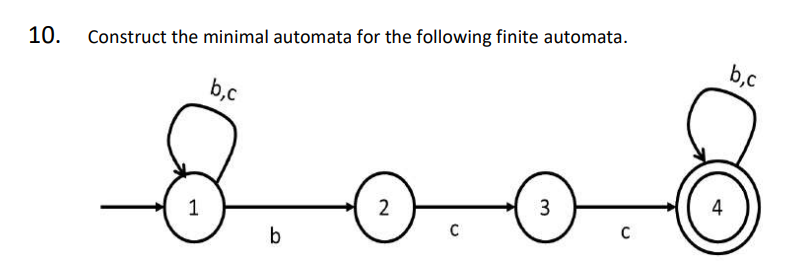 Solved 0. Construct the minimal automata for the following | Chegg.com