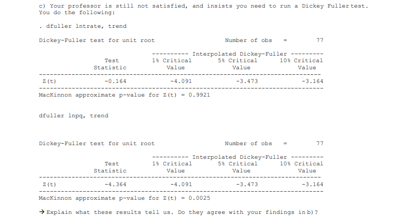 QUESTION 1: Time Series Consider the following | Chegg.com