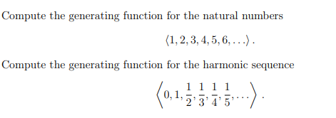 Solved Compute the generating function for the natural | Chegg.com