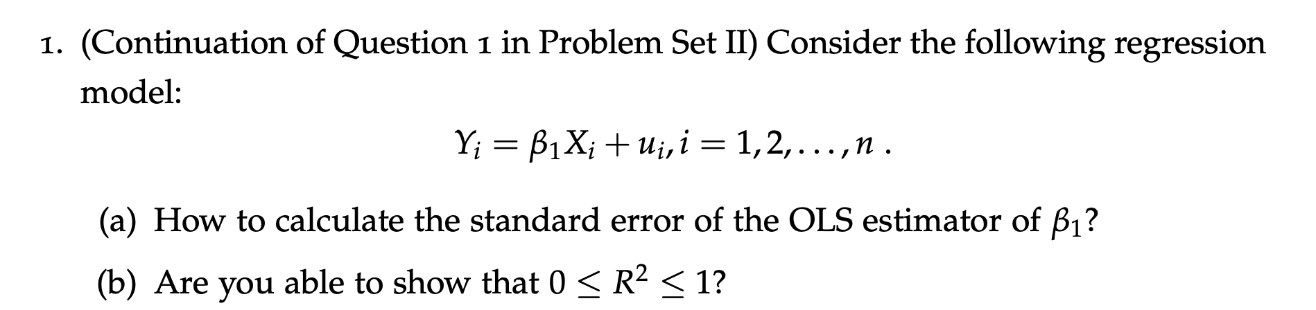 Solved 1. (Continuation of Question 1 in Problem Set II) | Chegg.com