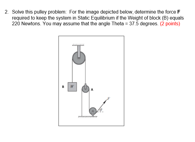 Solved 2. Solve this pulley problem: For the image depicted | Chegg.com