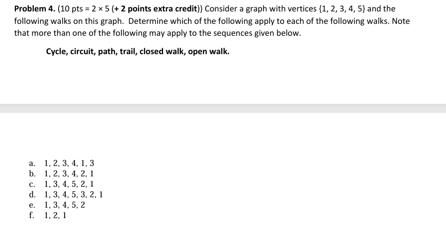 Solved =2×5 (+ 2 ﻿points extra credit){1,2,3,4,5} ﻿and | Chegg.com