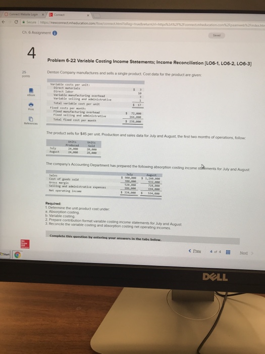 Solved ← C.Secure | https. Ch 6 Assignment。 4 Problem 6-22 | Chegg.com