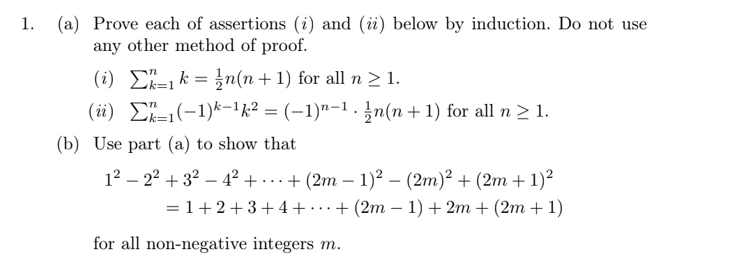 Solved (a) ﻿Prove each of assertions ( i ) ﻿and (ii) ﻿below | Chegg.com