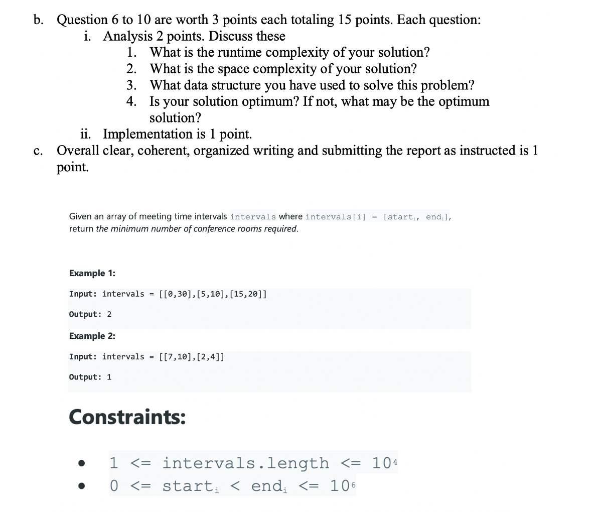 Solved b. Question 6 to 10 are worth 3 points each totaling | Chegg.com