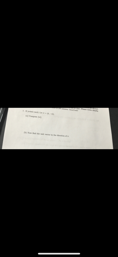 Solved Plonse write learly inutes. Good ck (6 points ench) | Chegg.com