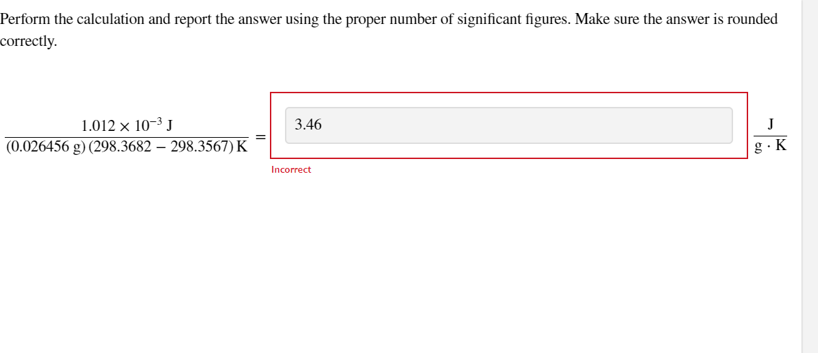 Solved Perform The Calculation And Report The Answer Using