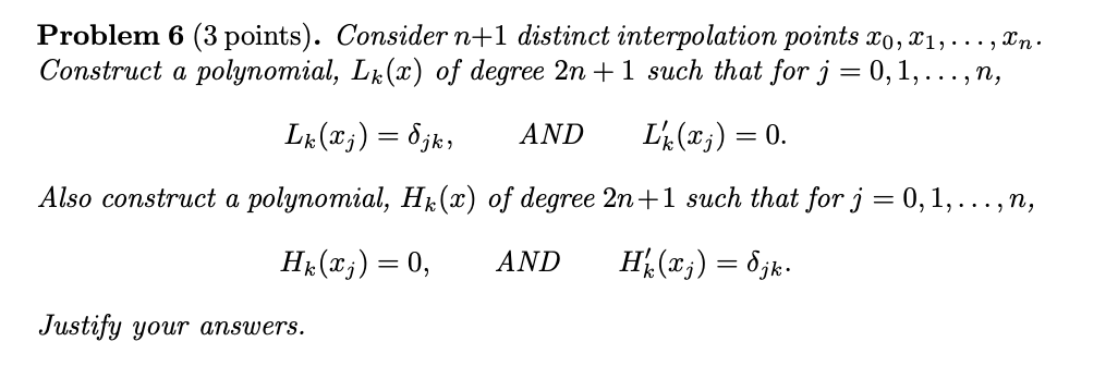 Solved Problem 6 (3 points). Consider n+1 distinct | Chegg.com Solved Problem 6 (3 points). Consider n+1 distinct | Chegg.com