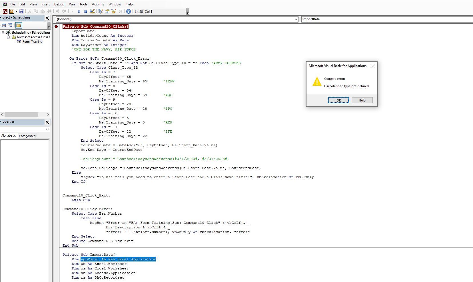 Solved I Was Trying To Import Data From An Excel File Using 