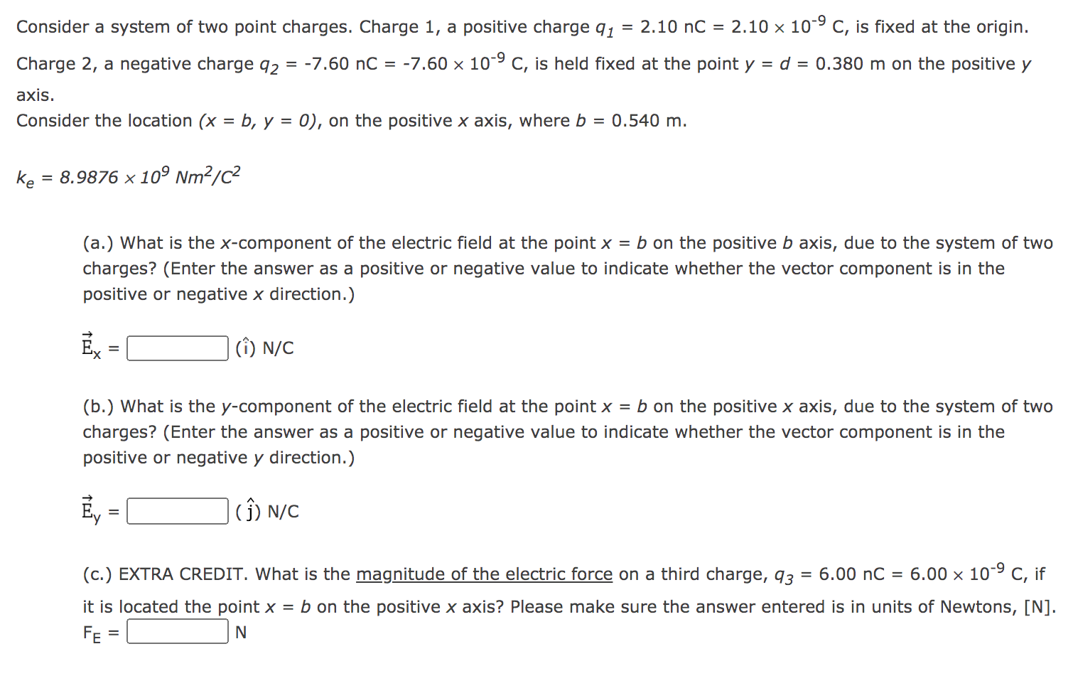 Solved Consider a system of two point charges. Charge 1, a | Chegg.com