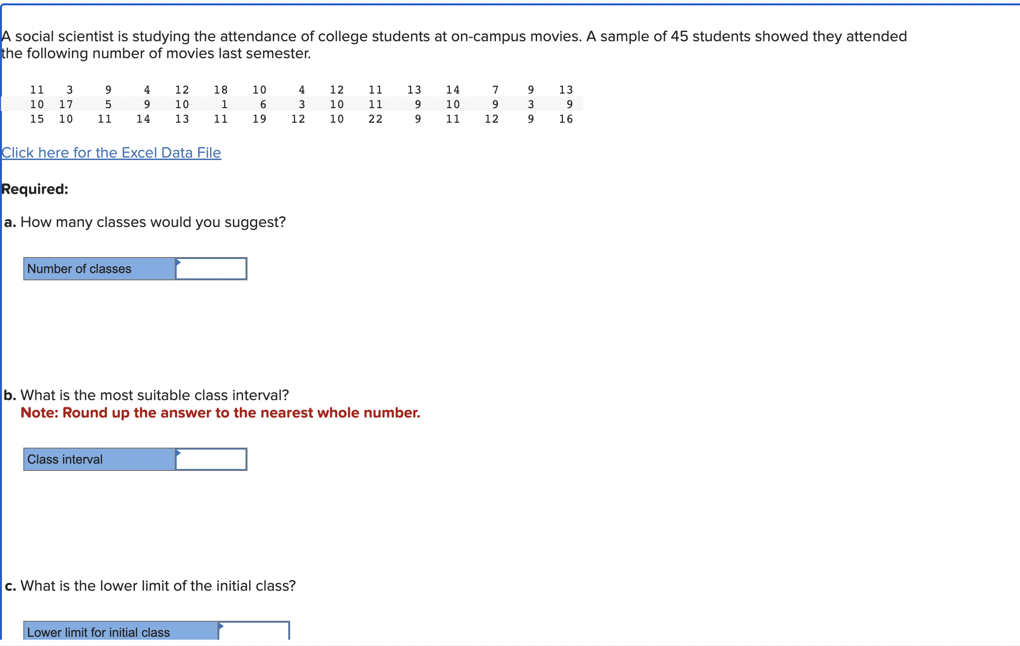 Solved A social scientist is studying the attendance of | Chegg.com