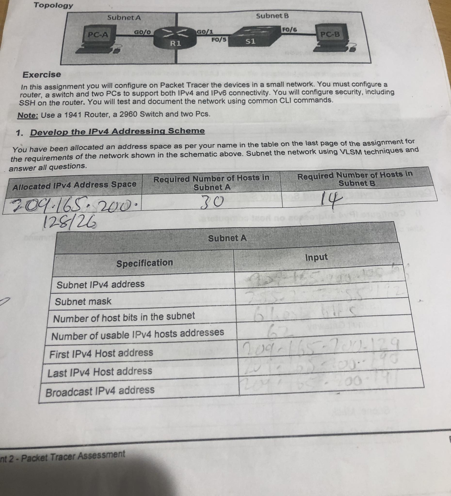 Solved ExerciseIn this assignment you will configure on | Chegg.com