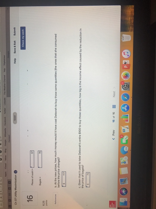 Solved Ch 07 Utility Maximization Help Save& Exit Subn 16 | Chegg.com