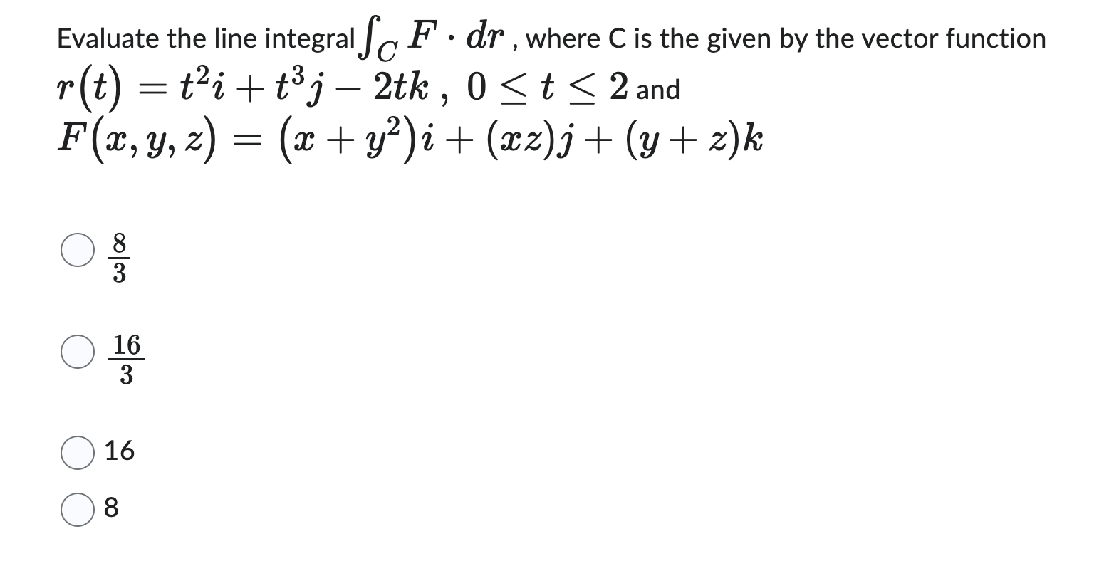 Solved Evaluate the line integral ∫CF⋅dr, where C is the | Chegg.com