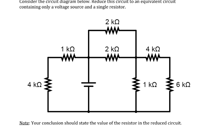 Solved Consider the circuit diagram below. Reduce this | Chegg.com