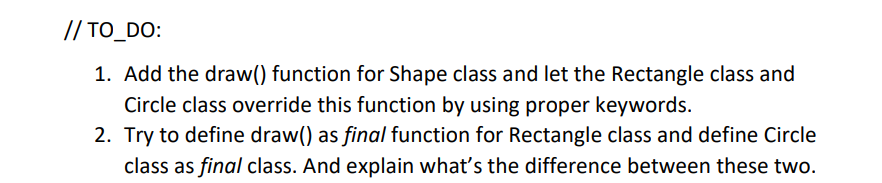 Solved A drawing application: the user can add different | Chegg.com
