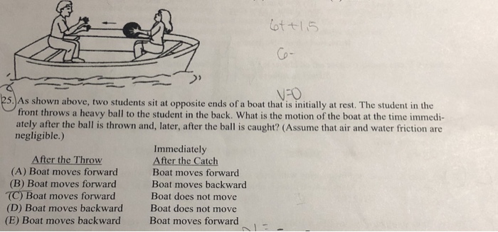 Solved Co- V-O As shown above, two students sit at opposite | Chegg.com