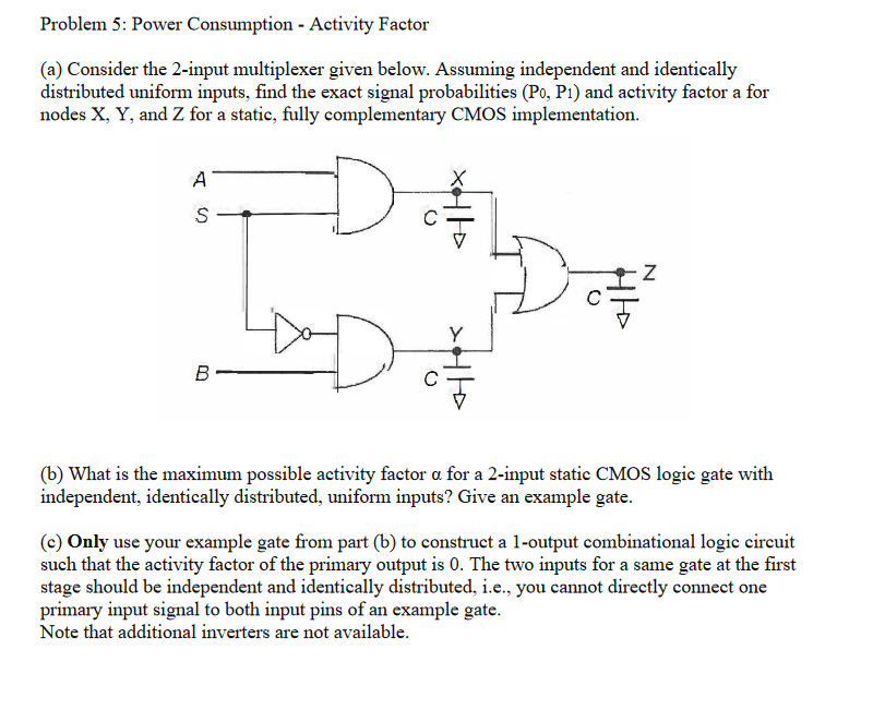 Solved Problem 5: Power Consumption - Activity Factor (a) | Chegg.com