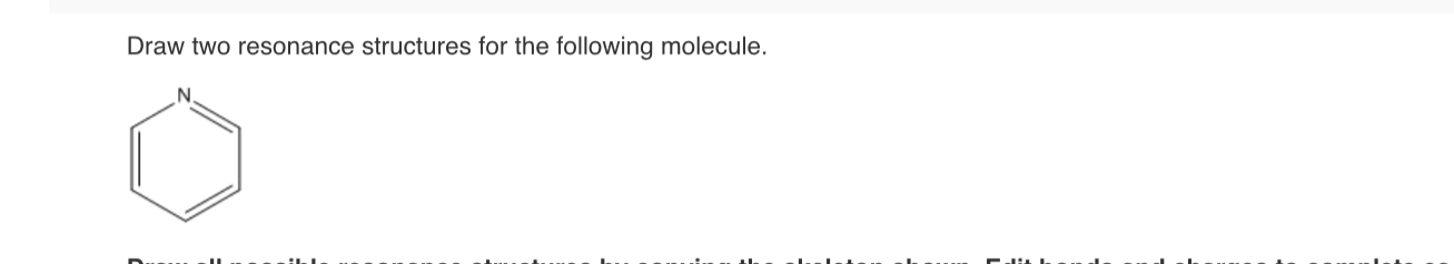 Solved Draw two resonance structures for the following | Chegg.com