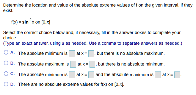 Solved Determine the location and value of the absolute | Chegg.com