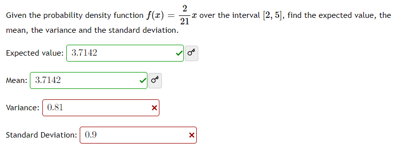 Solved = 2 Given the probability density function f(x) -2 | Chegg.com