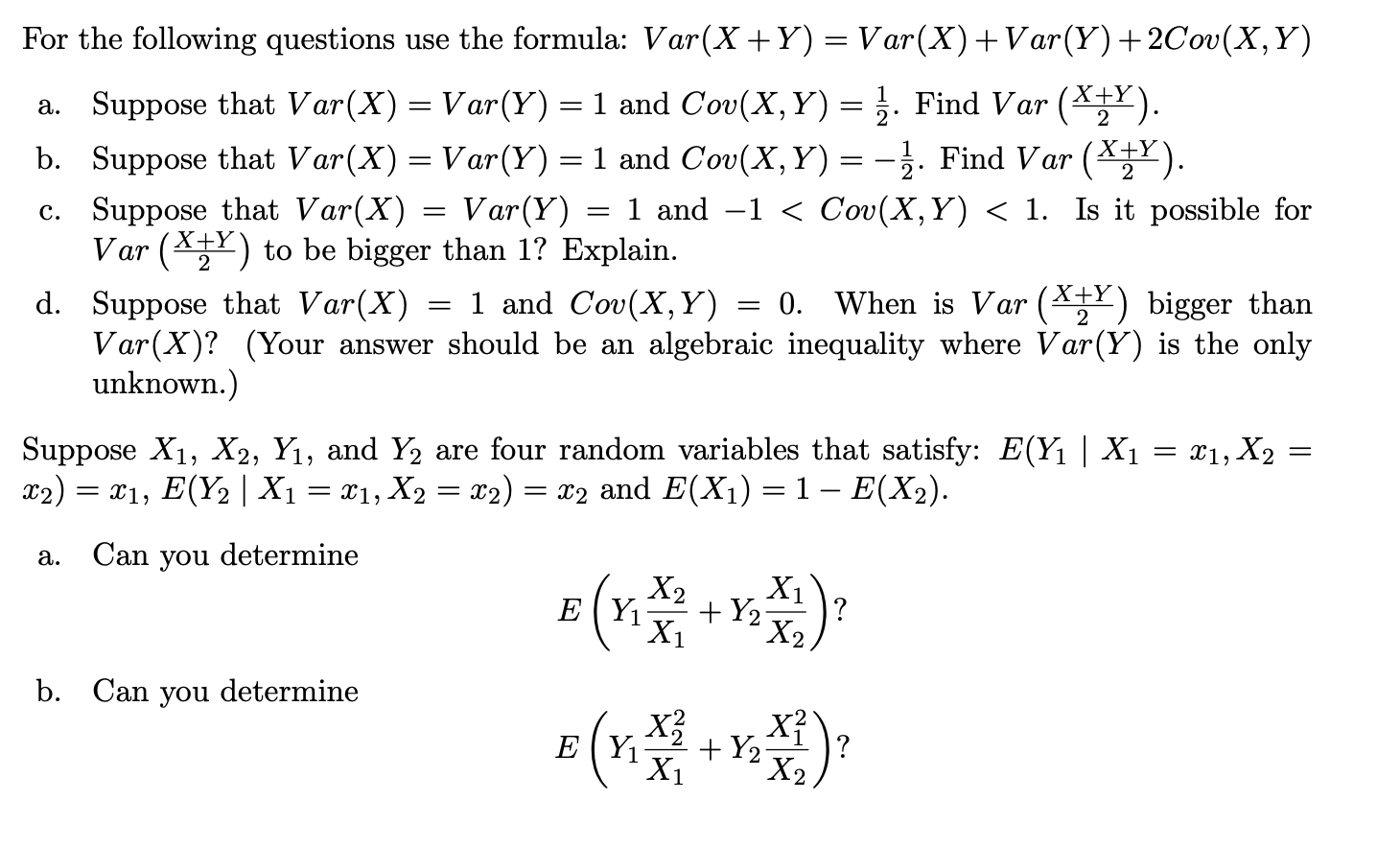Solved For the following questions use the formula: | Chegg.com