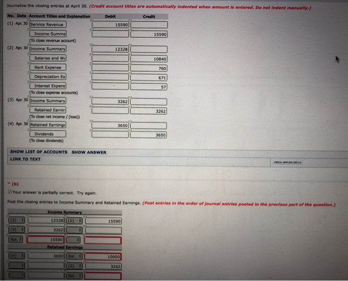 Solved Exercise 4-4 (Part Level Submission) The adjusted | Chegg.com