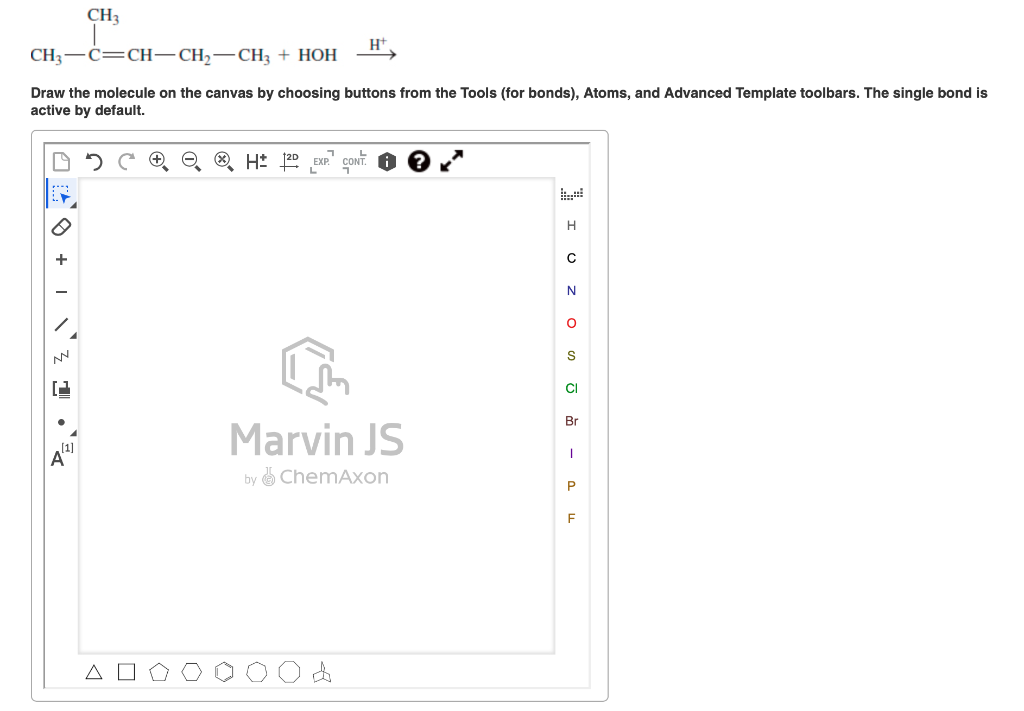 Solved CH3 Ht CH3 -C=CH-CH2 – CH3 + HOH Draw the molecule on | Chegg.com