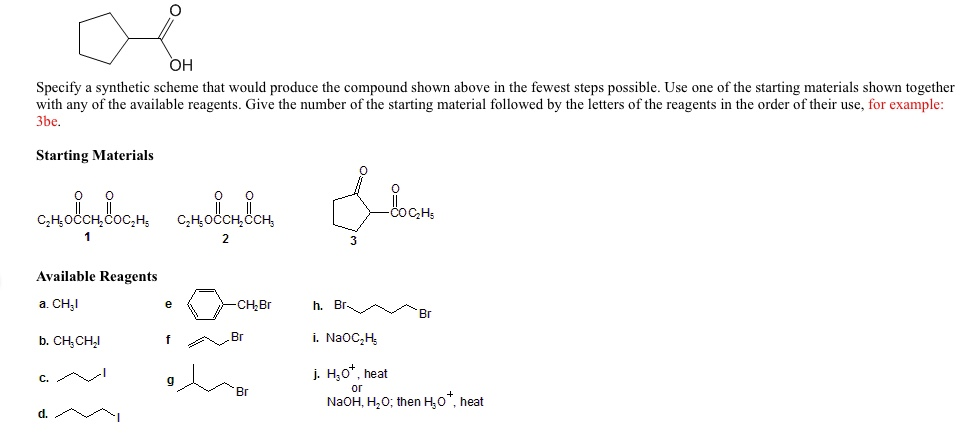 Solved Specify a synthetic scheme that would produce the | Chegg.com