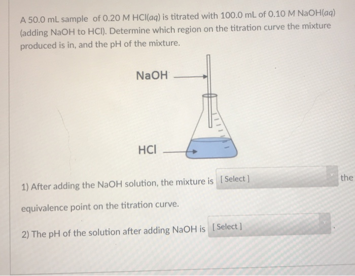 Solved A 50.0 mL sample of 0.20 M HCI(aq) is titrated with | Chegg.com