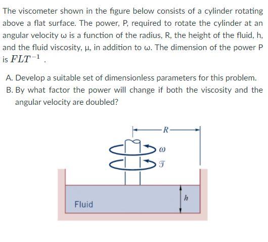Solved The viscometer shown in the figure below consists of | Chegg.com