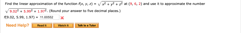 Solved Find The Linear Approximation Of The Function Fx Y 