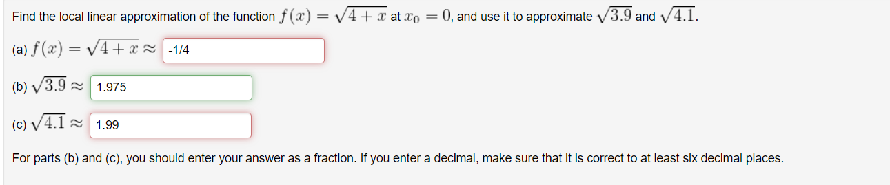 Solved Find The Local Linear Approximation Of The Function 7480