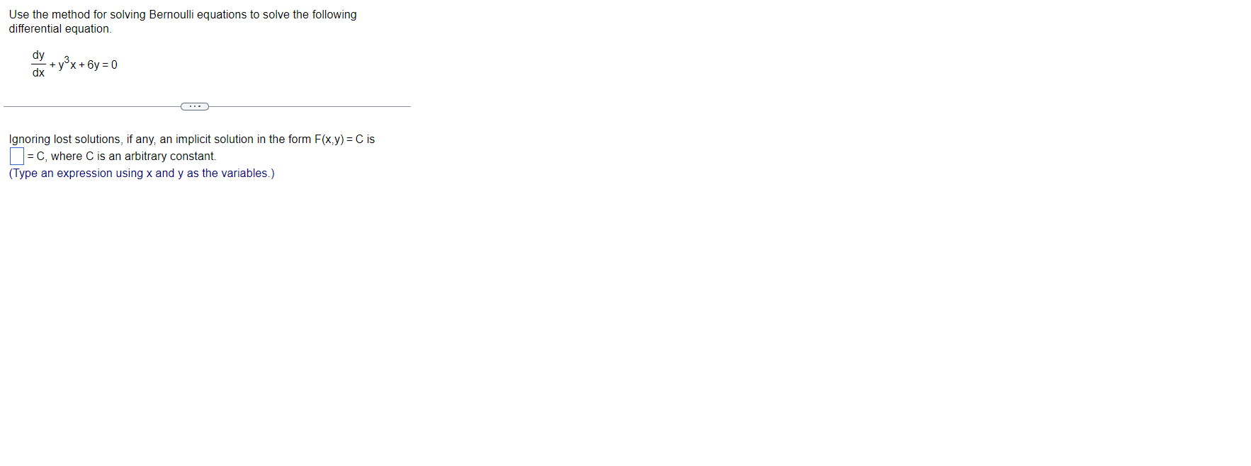 Solved Use the method for solving Bernoulli equations to | Chegg.com