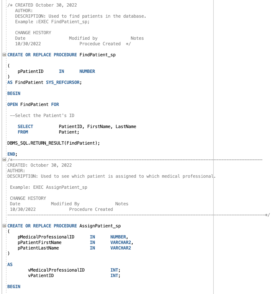 Project Part 3: Stored Procedures Instructions: 1. | Chegg.com