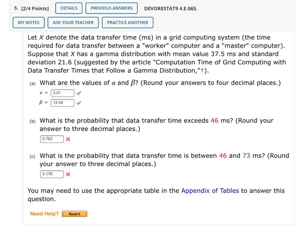 Solved 5. [2/4 Points] DETAILS PREVIOUS ANSWERS DEVORESTAT9 | Chegg.com