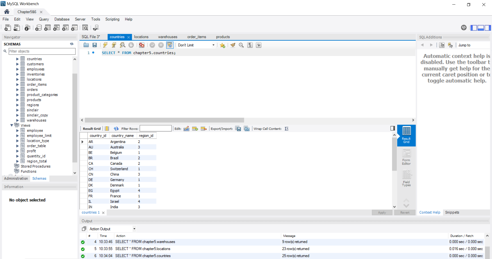 Solved Create a view of the joined tables Join warehouses | Chegg.com