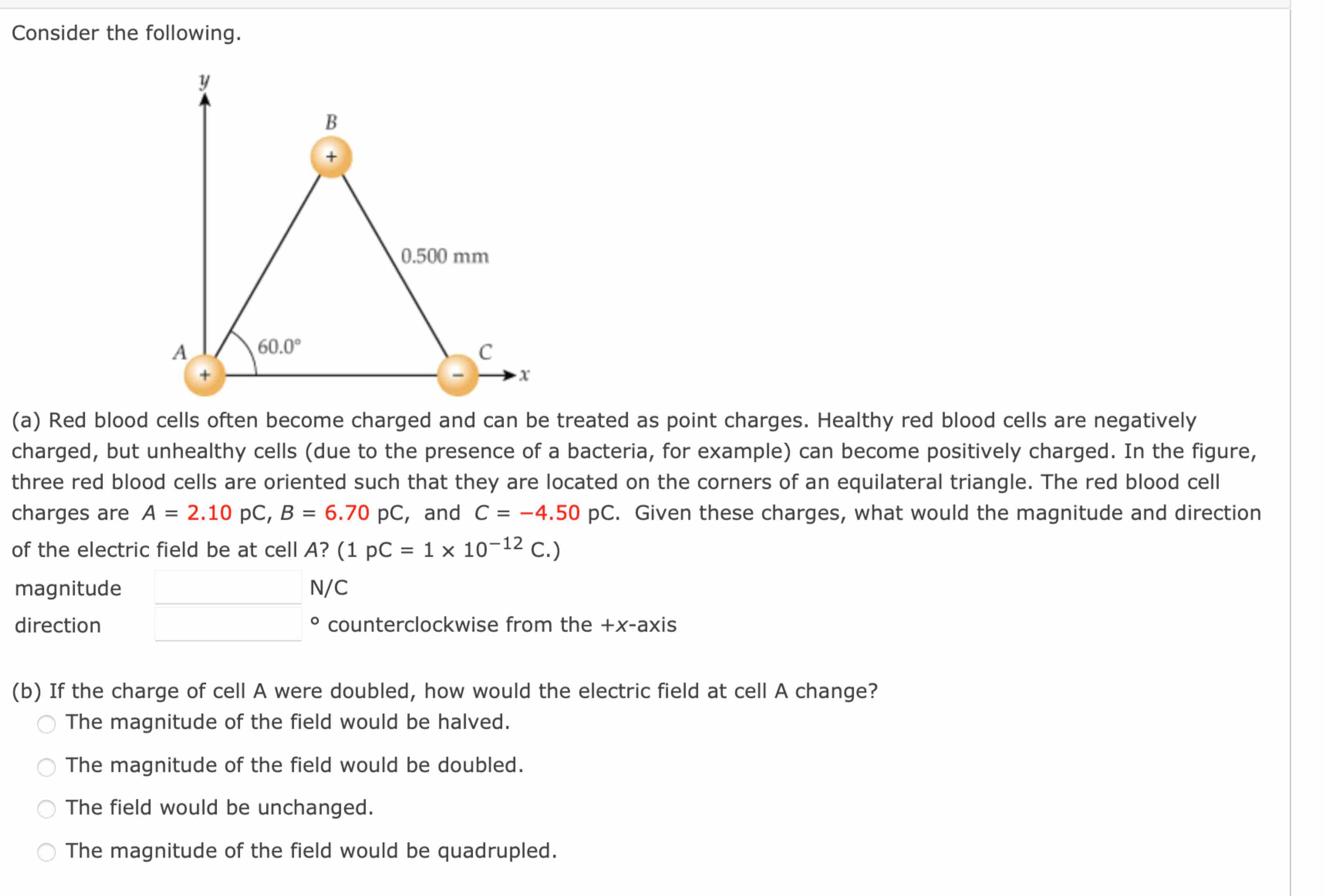 Solved Consider the following.(a) ﻿Red blood cells often | Chegg.com