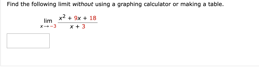 Solved Find the following limit without using a graphing | Chegg.com