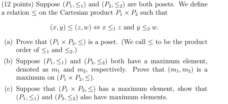 Solved (12 points) Suppose (P1, S1) and (P2, 52) are both | Chegg.com