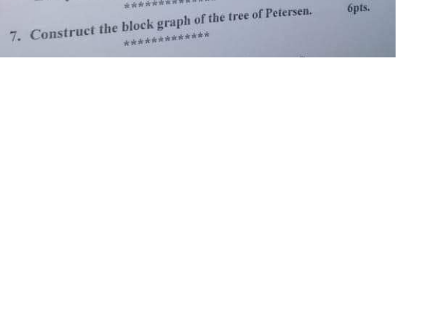 Solved 6pts. 7. Construct the block graph of the tree of | Chegg.com