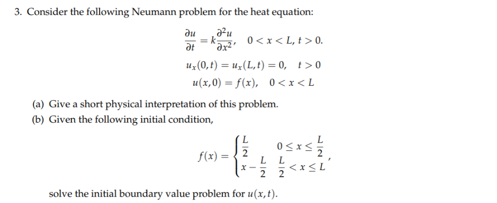 Solved 3. Consider the following Neumann problem for the | Chegg.com
