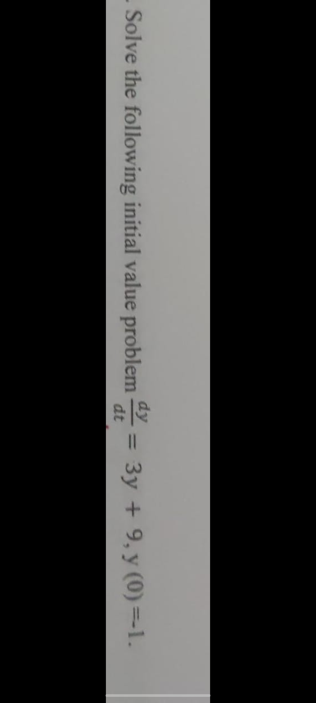 Solved Solve The Following Initial Value Problem