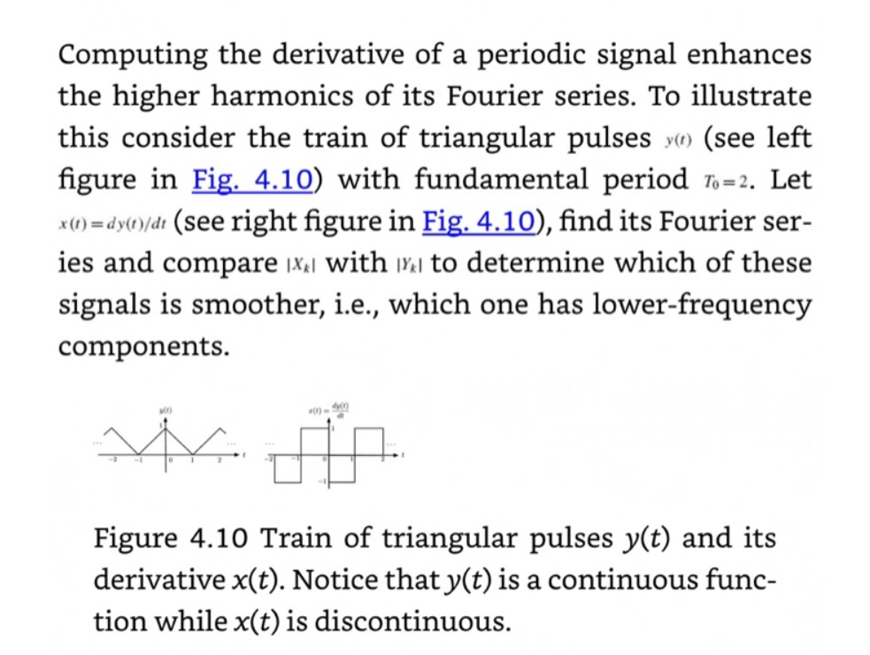 Solved Computing the derivative of a periodic signal | Chegg.com