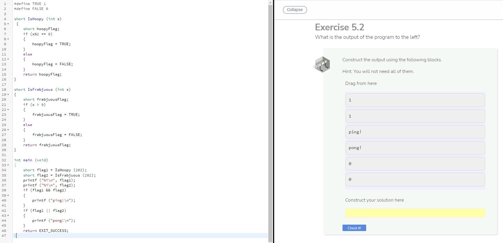 Solved Collapse Exercise 5.2 What is the output of the | Chegg.com