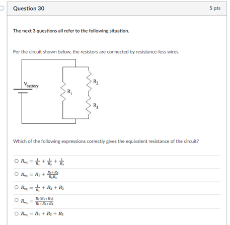 Solved Question 30 5 pts The next 3 questions all refer to | Chegg.com