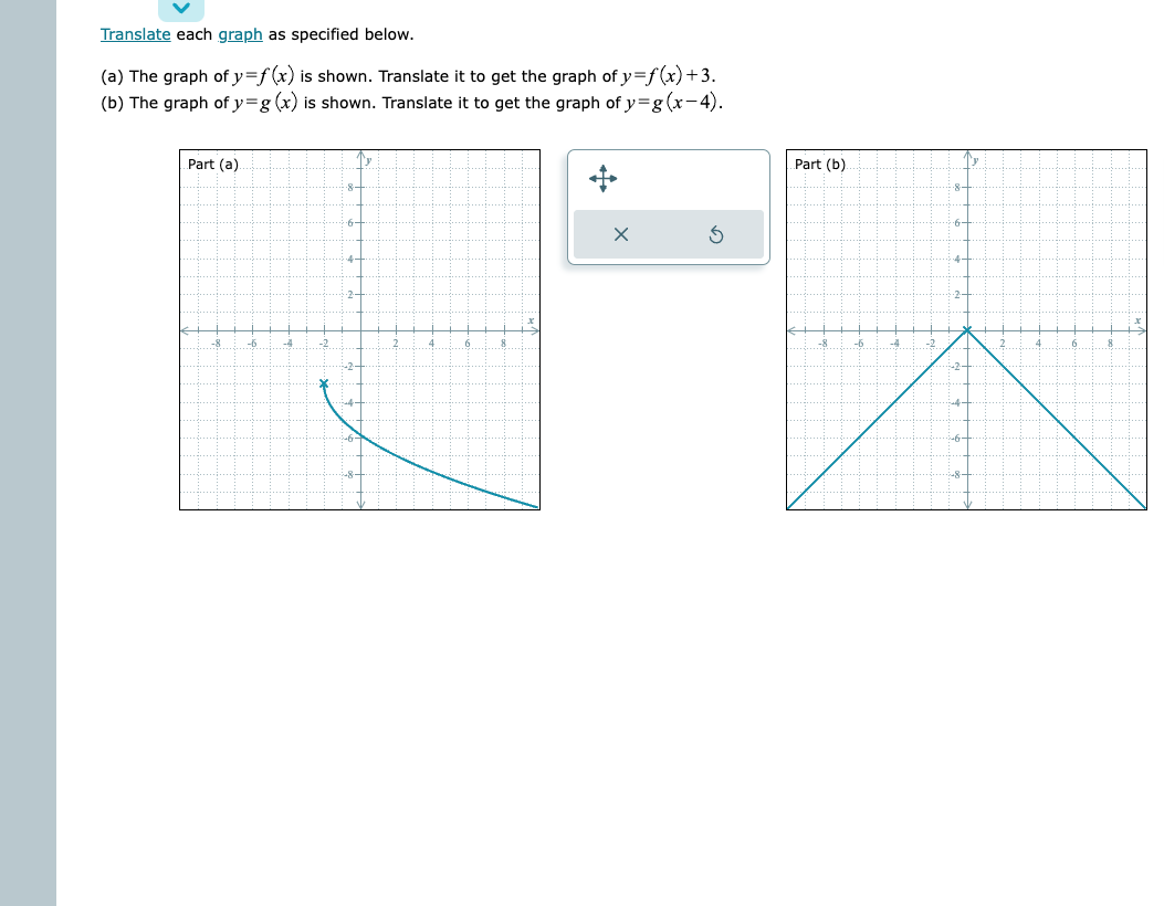 Solved Translate each graph as specified below. (a) The | Chegg.com
