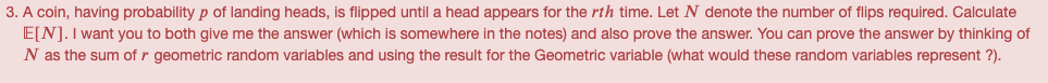 Solved 3. A coin, having probability p of landing heads, is | Chegg.com
