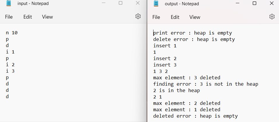Solved Max Heap ADT C LANGUANGE • n x Create a new heap | Chegg.com
